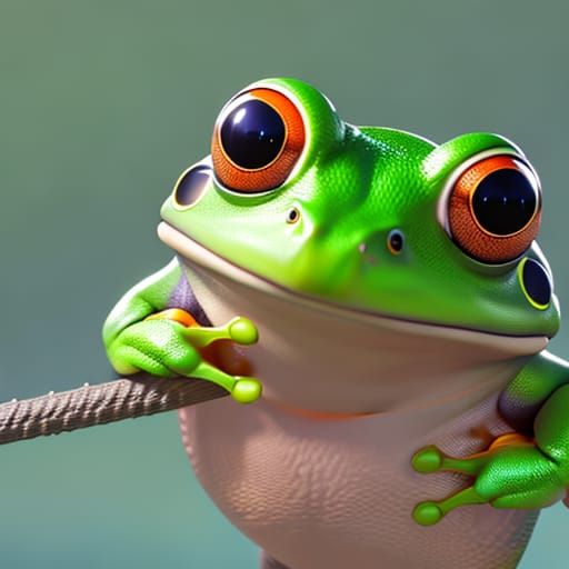 Closeup of a frog - AI Generated Artwork - NightCafe Creator