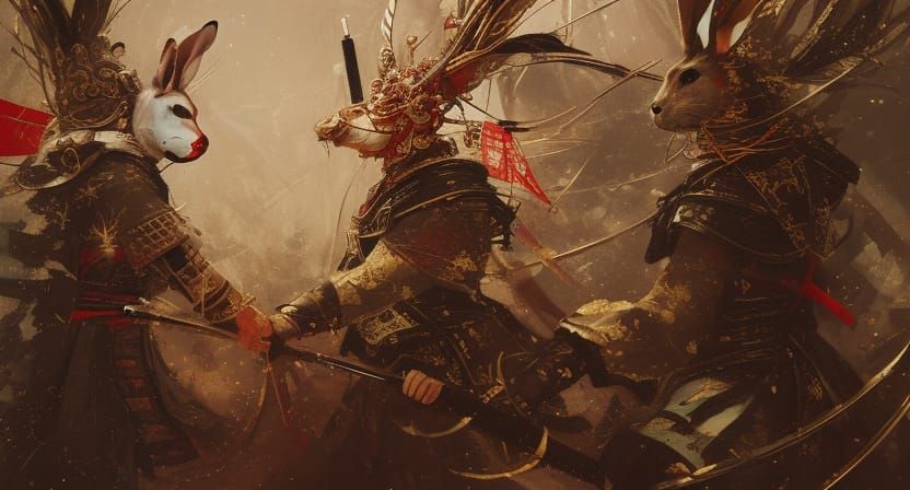 Samurai rabbits in full splendour. - AI Generated Artwork - NightCafe ...
