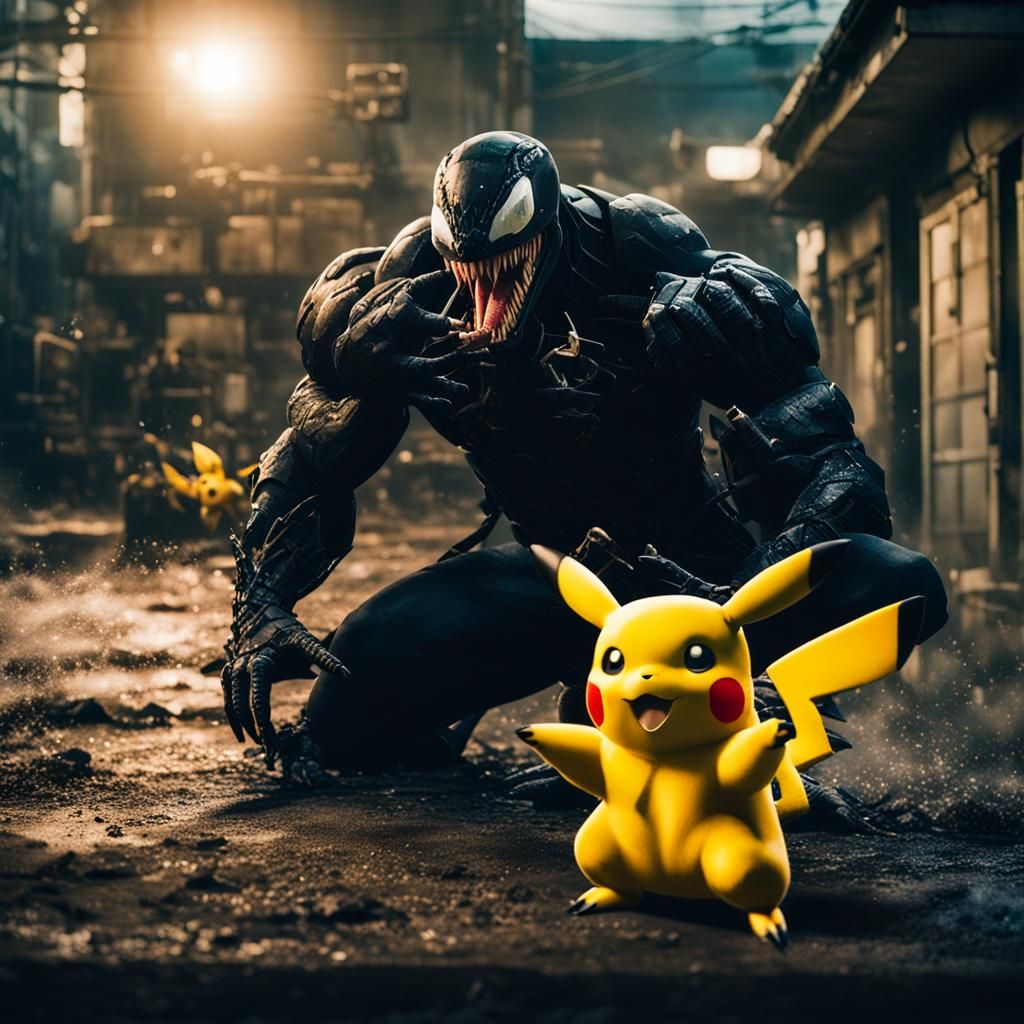 venom and pikachu - AI Generated Artwork - NightCafe Creator