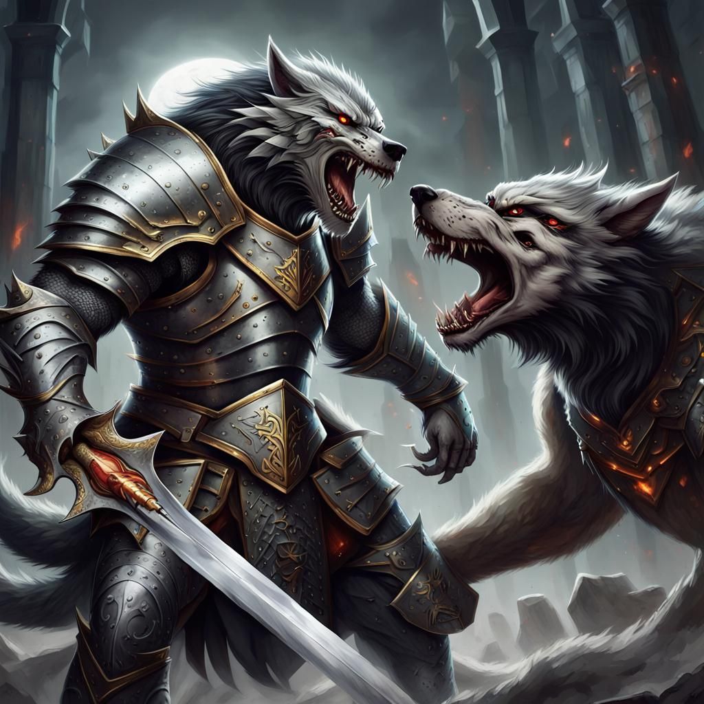 A fierce werewolf warrior! - AI Generated Artwork - NightCafe Creator