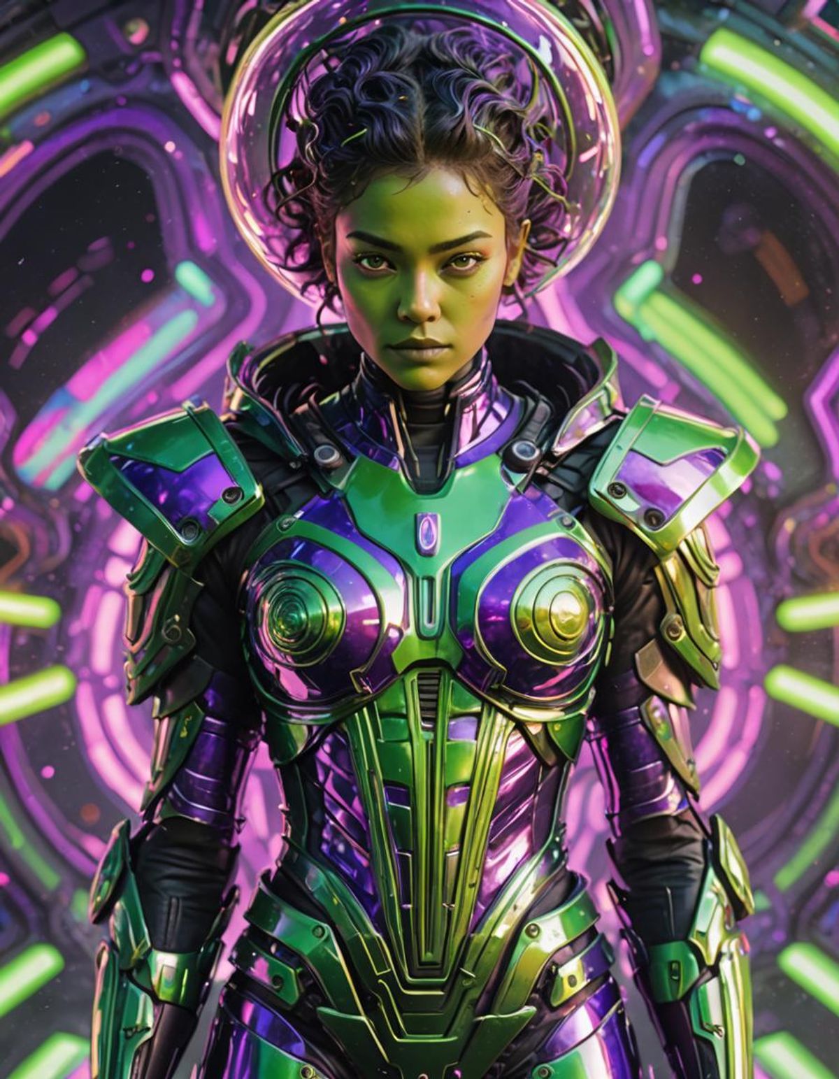 Alien Androgyny & Armor - AI Generated Artwork - NightCafe Creator