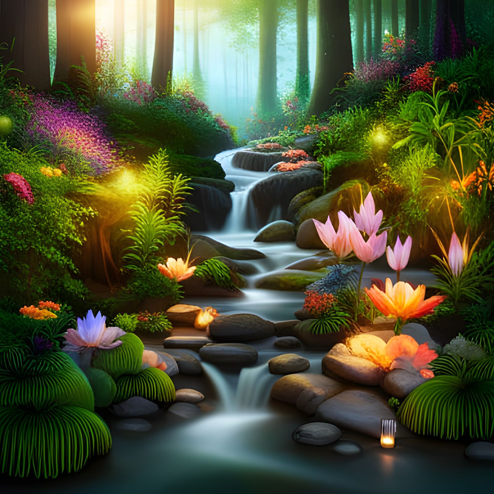 The streams of life - AI Generated Artwork - NightCafe Creator