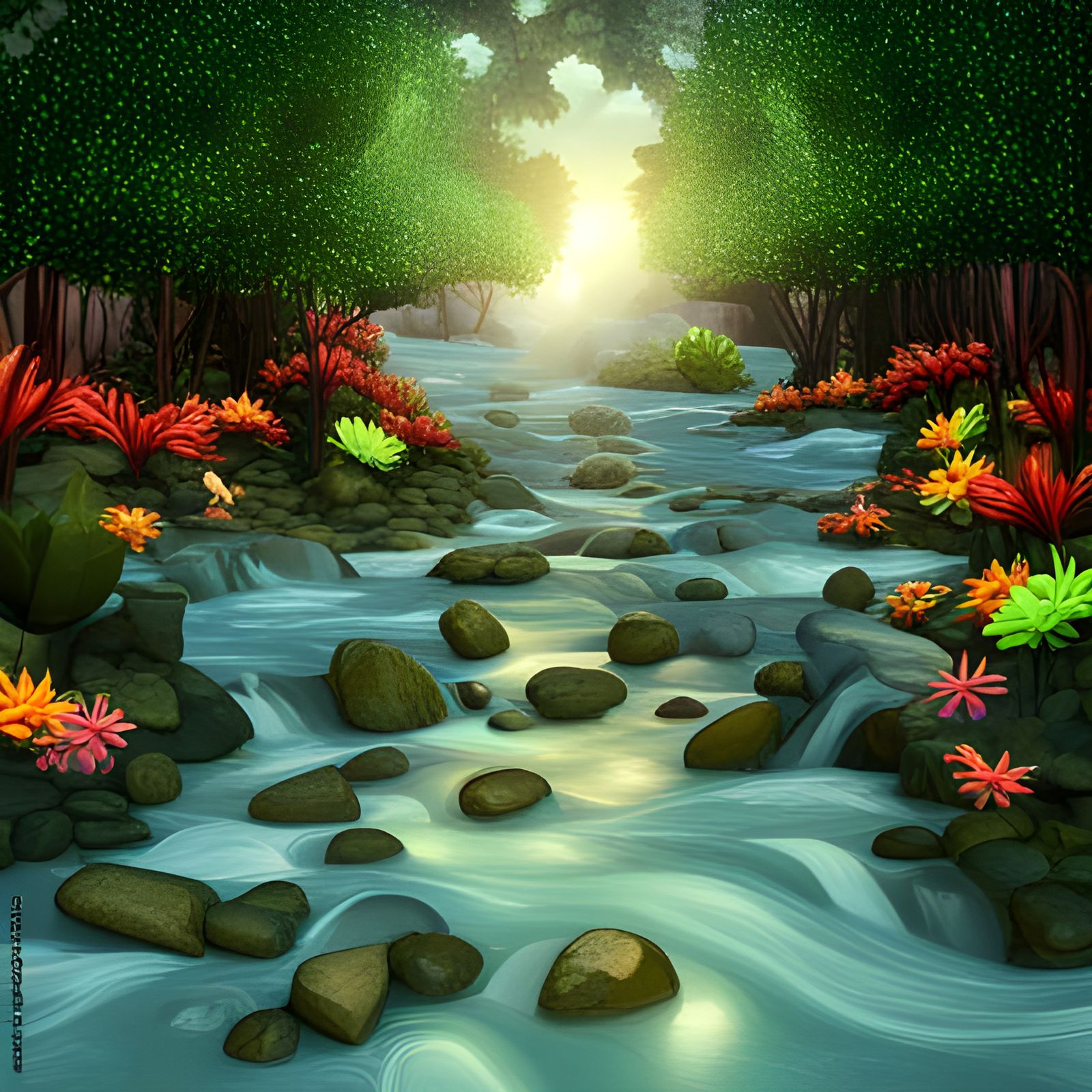 The streams of life - AI Generated Artwork - NightCafe Creator