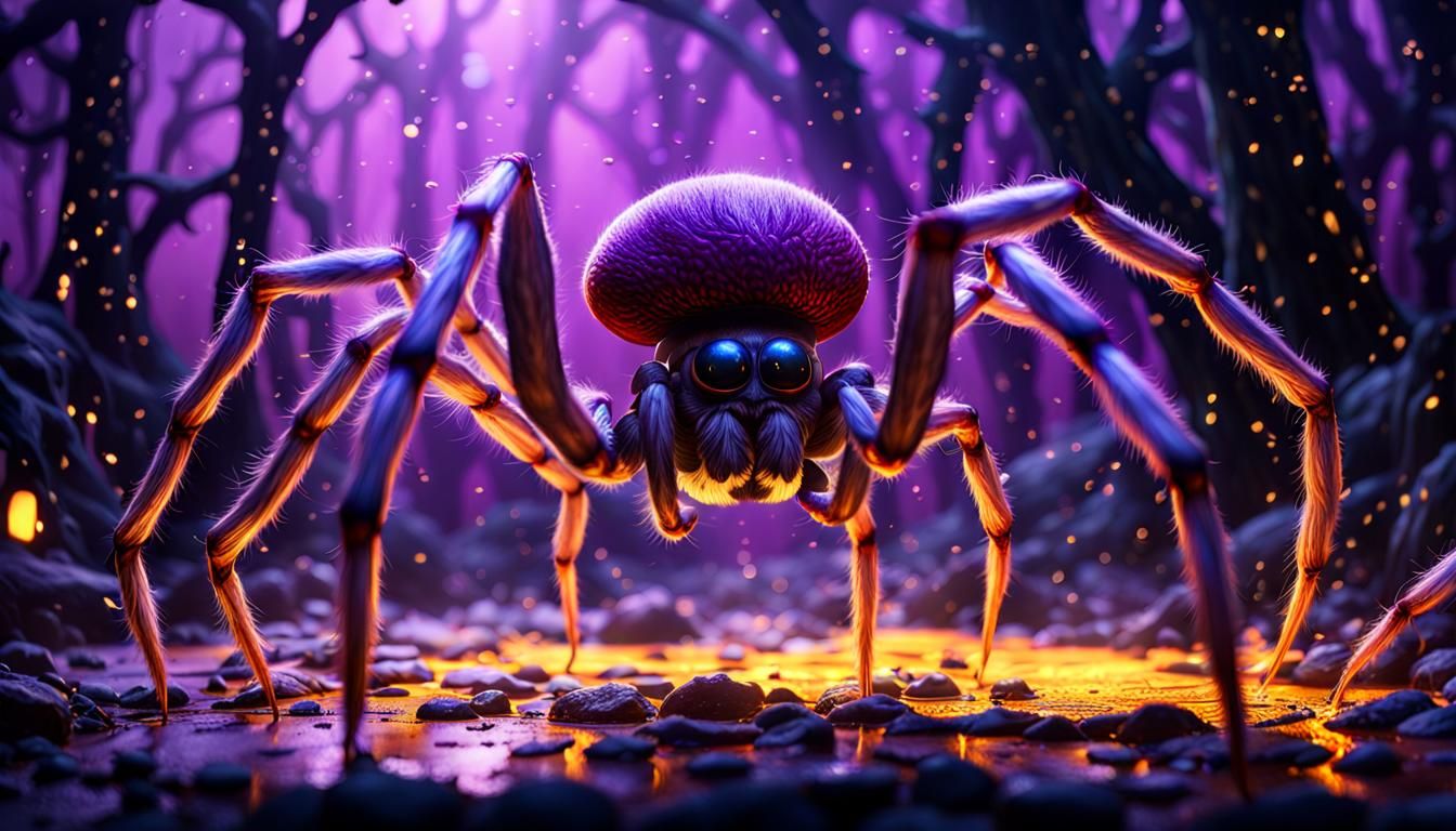 large spider spinning a web a masterpiece, 8k resolution, dark fantasy ...