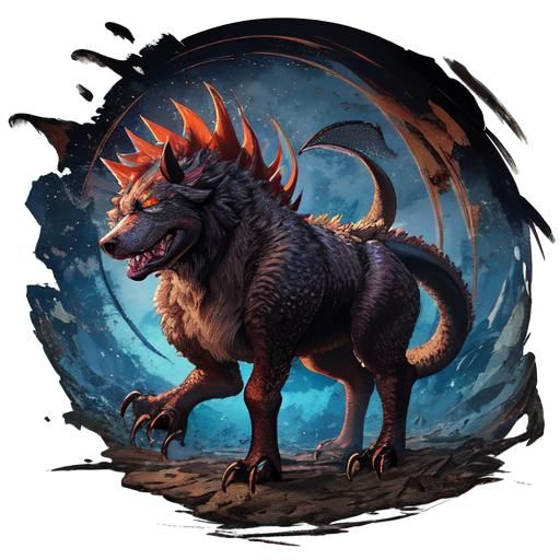 the true creature is a hellhound, containing the image of a dog the ...