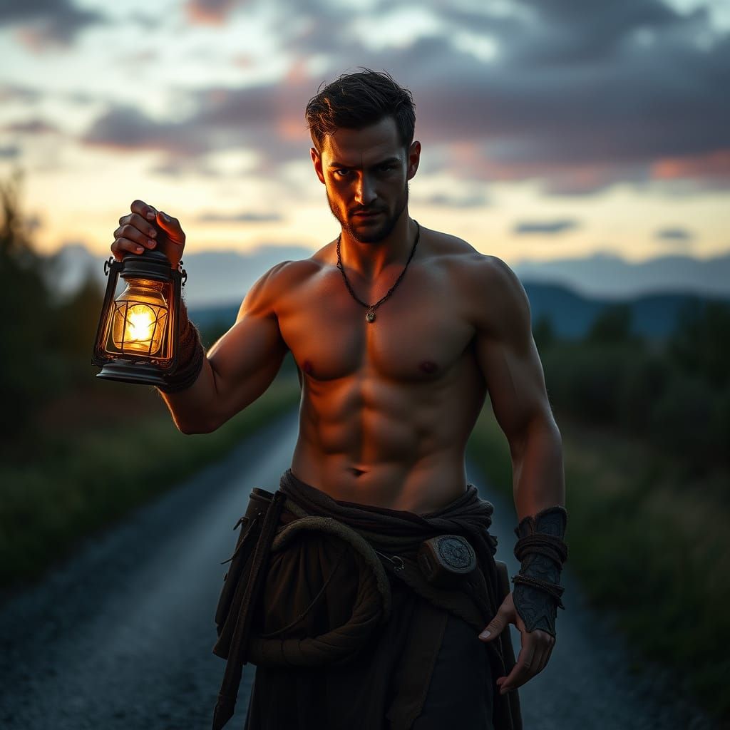 The hermit. - Epic Hermit Illuminates Country Road at Dusk i...