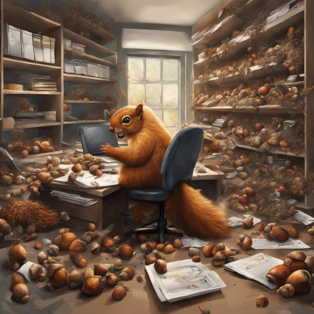 Squirrel Savings and Loans Office - AI Generated Artwork - NightCafe Creator