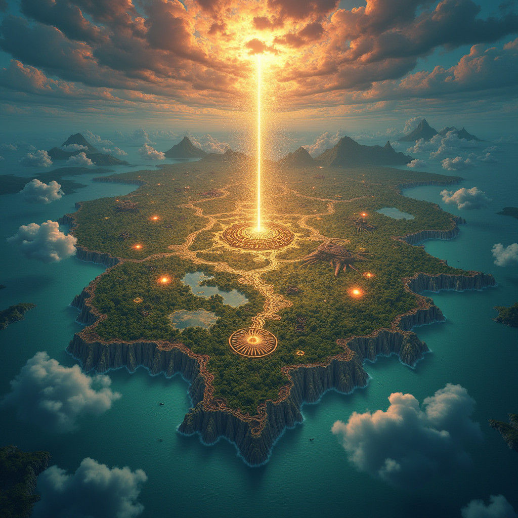 A map - Fantastical Map in High-Fantasy Style