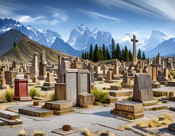 An old west cemetery - AI Generated Artwork - NightCafe Creator