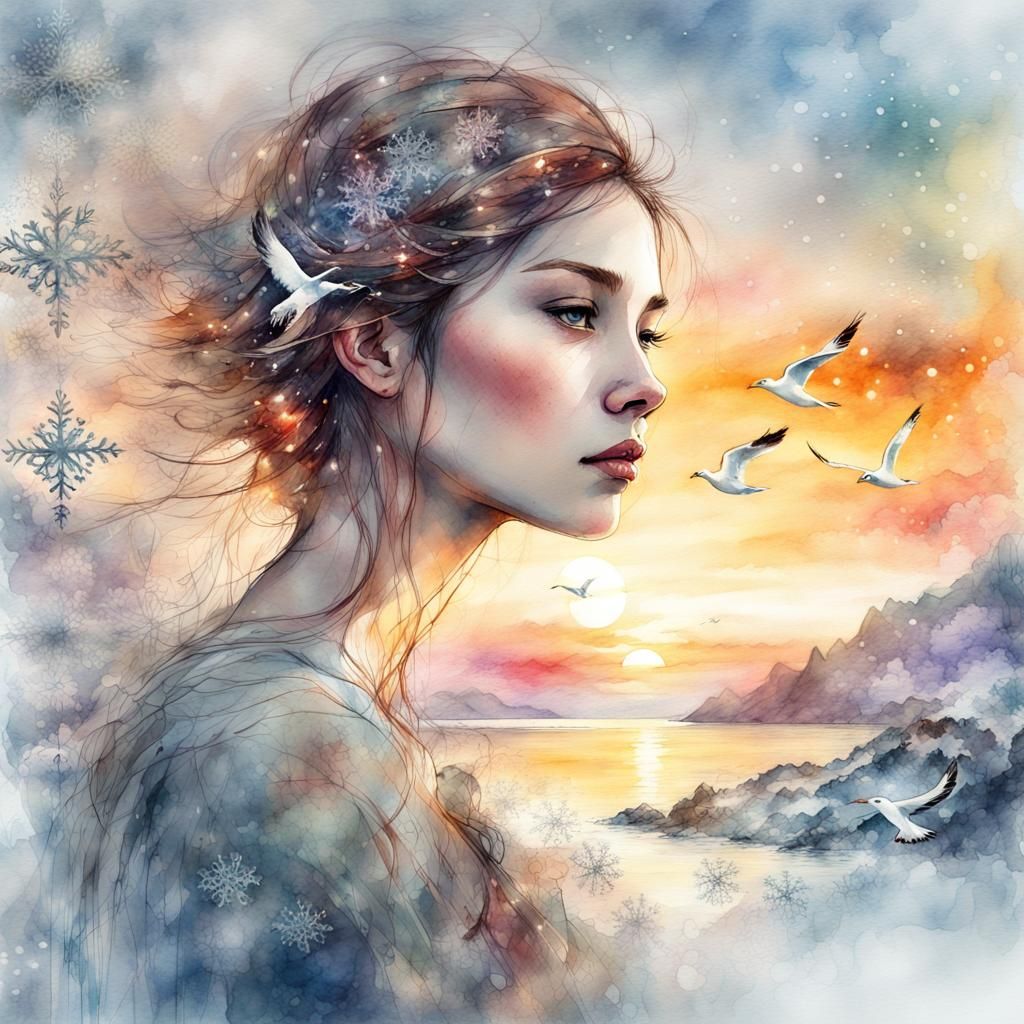 the snow - AI Generated Artwork - NightCafe Creator