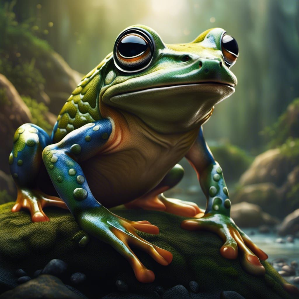 The mighty Frog Warrior - AI Generated Artwork - NightCafe Creator