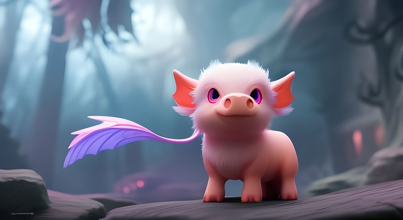 One Cute Chibi Pig - AI Generated Artwork - NightCafe Creator