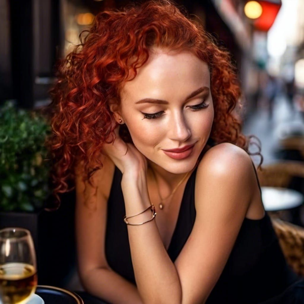 Slightly drunk and feeling coy - AI Generated Artwork - NightCafe Creator