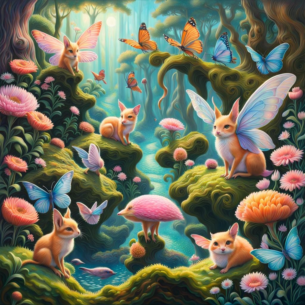 Pastel Fae Creature - AI Generated Artwork - NightCafe Creator