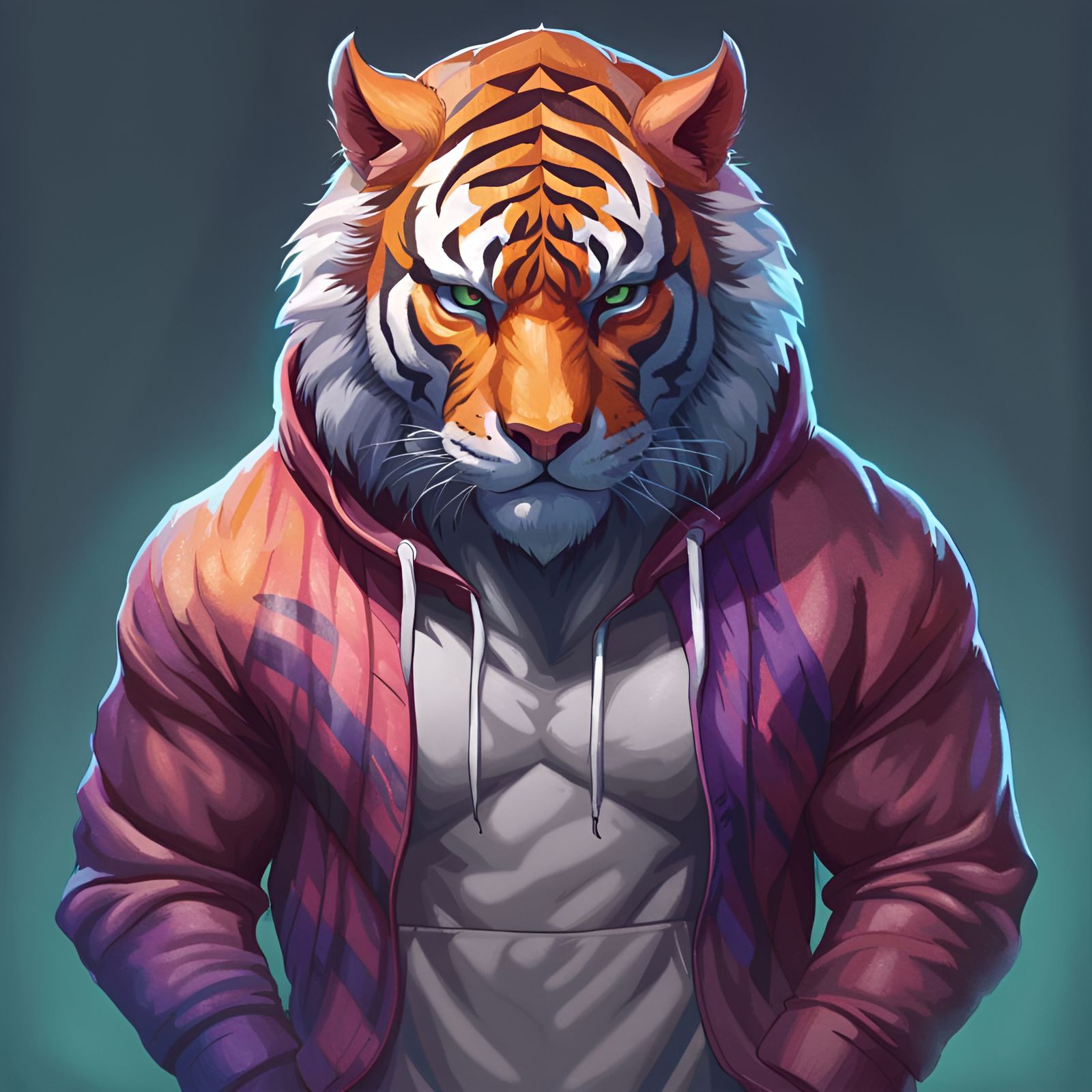 Jacked Tiger - AI Generated Artwork - NightCafe Creator