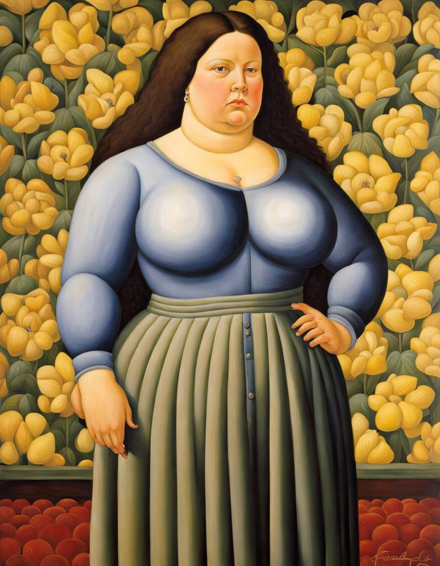 In the style of Fernando Botero (default portrait) - AI Generated ...