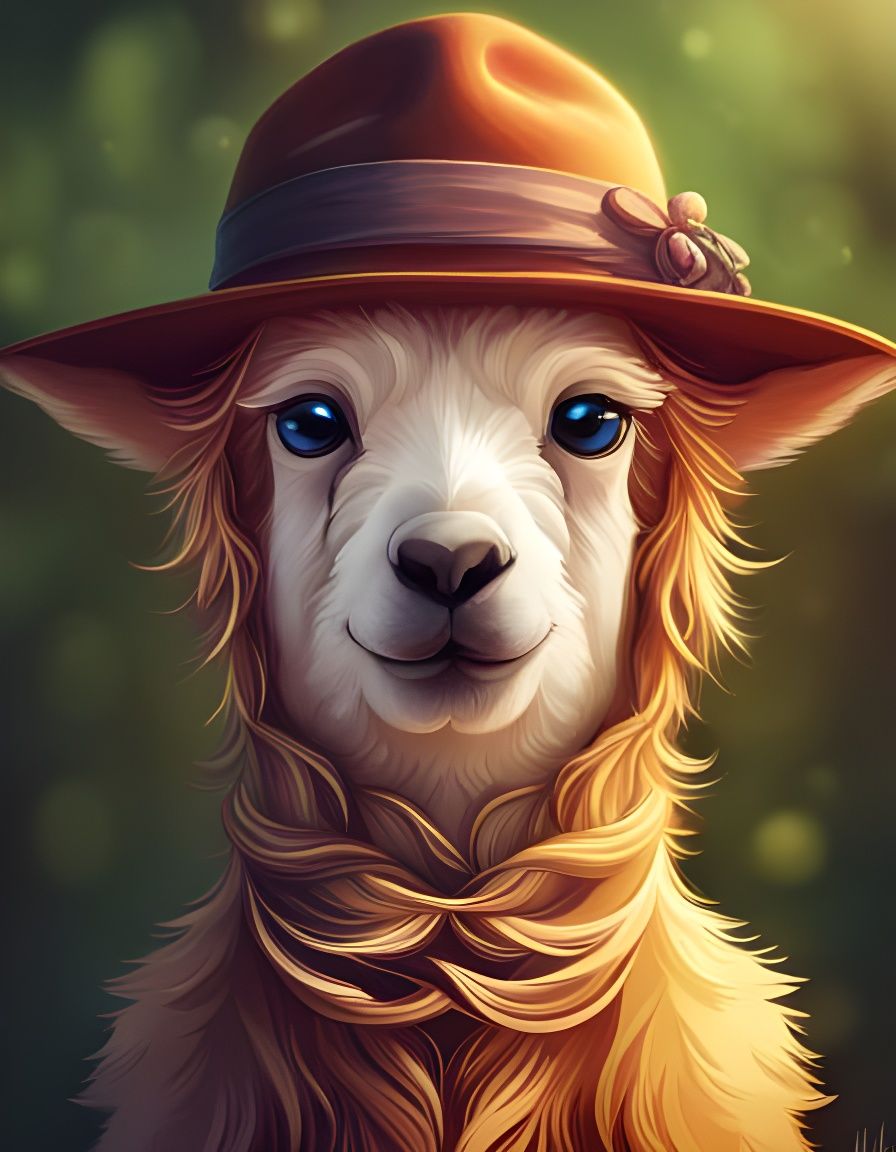 Hipster Alpaca - AI Generated Artwork - NightCafe Creator