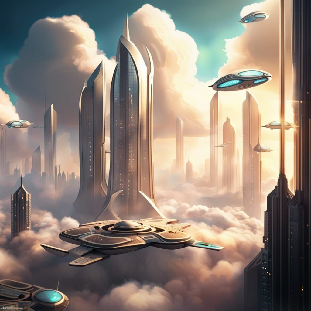 City on the Ascent, Rising Higher Than Icarus Dared - AI Generated ...