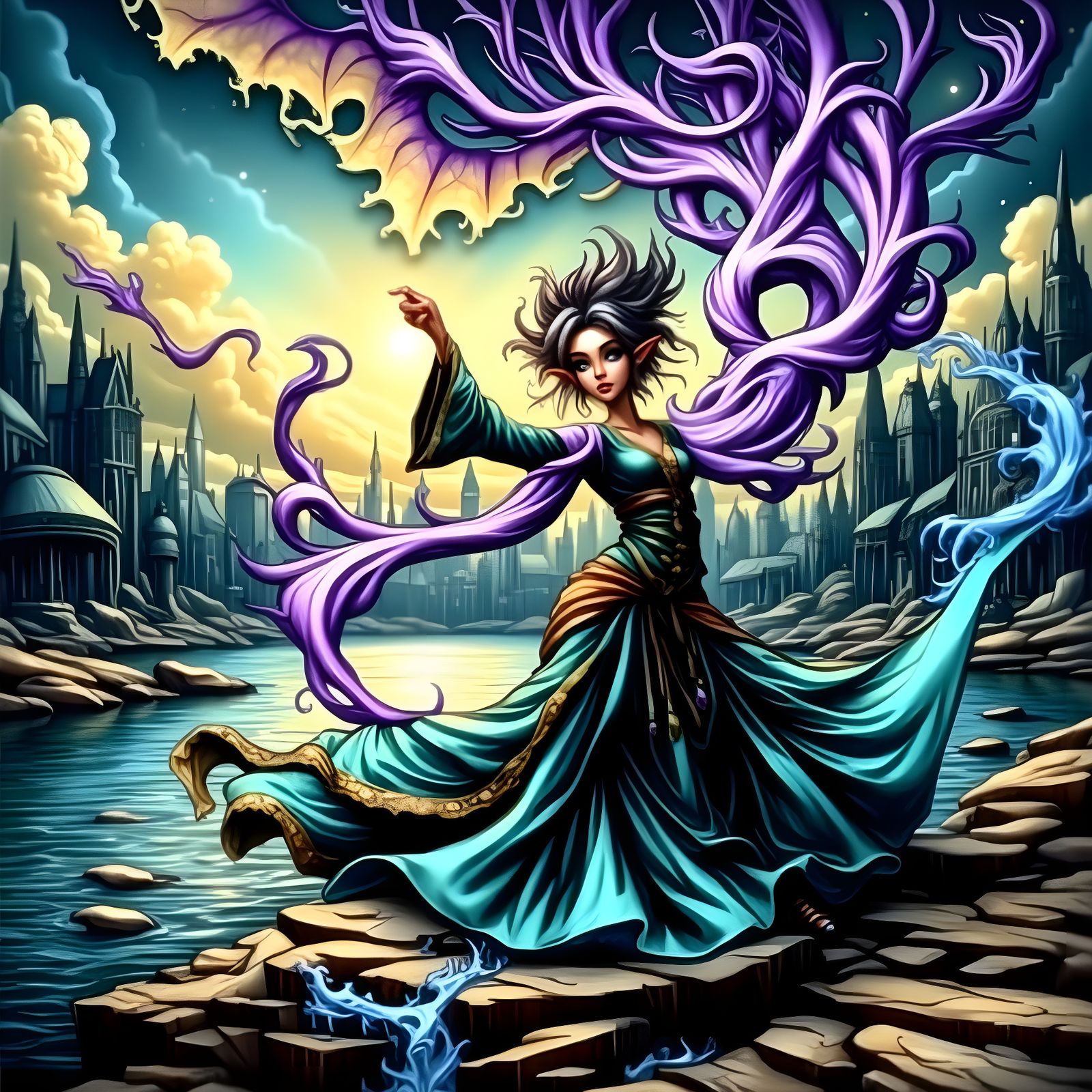 Beware of the Beautiful Hag - Sorcerer in Velvet Robes Defie...