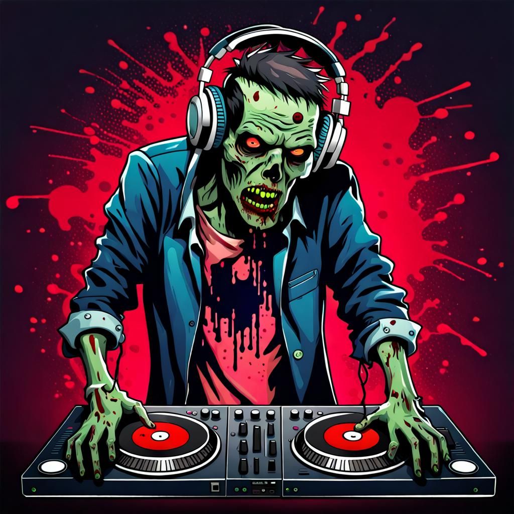 Zombie DJ - AI Generated Artwork - NightCafe Creator