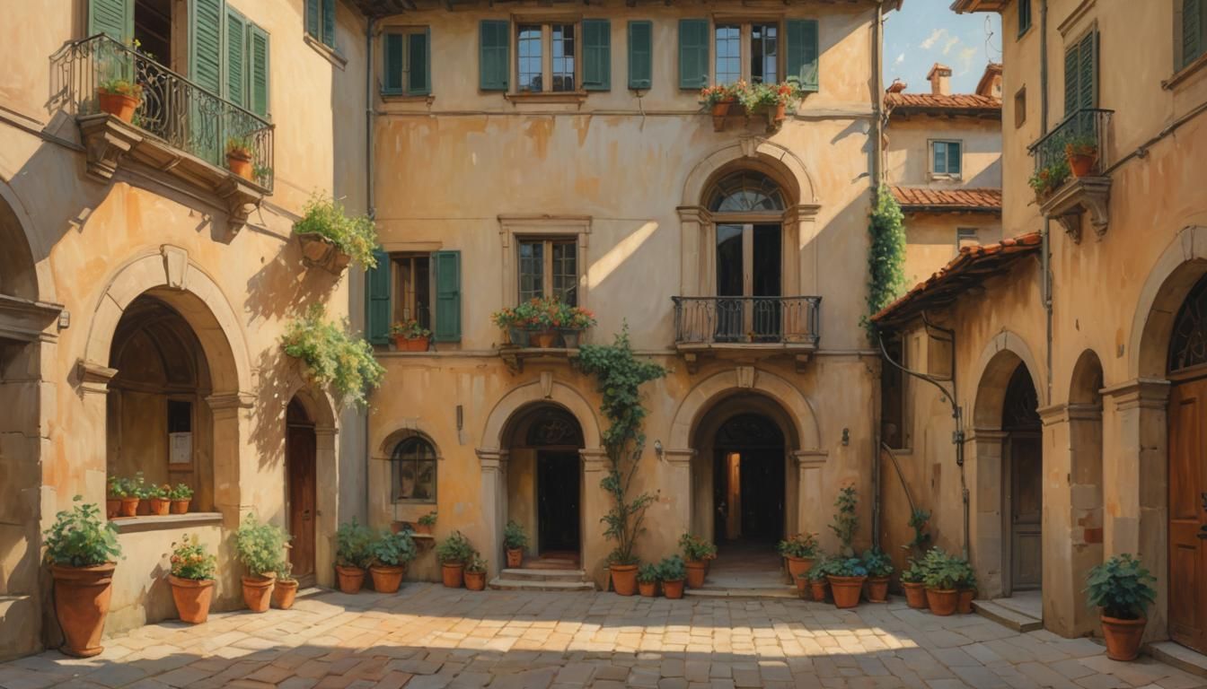 http://urnasemper.substack.com - Italian Courtyard in Floren...