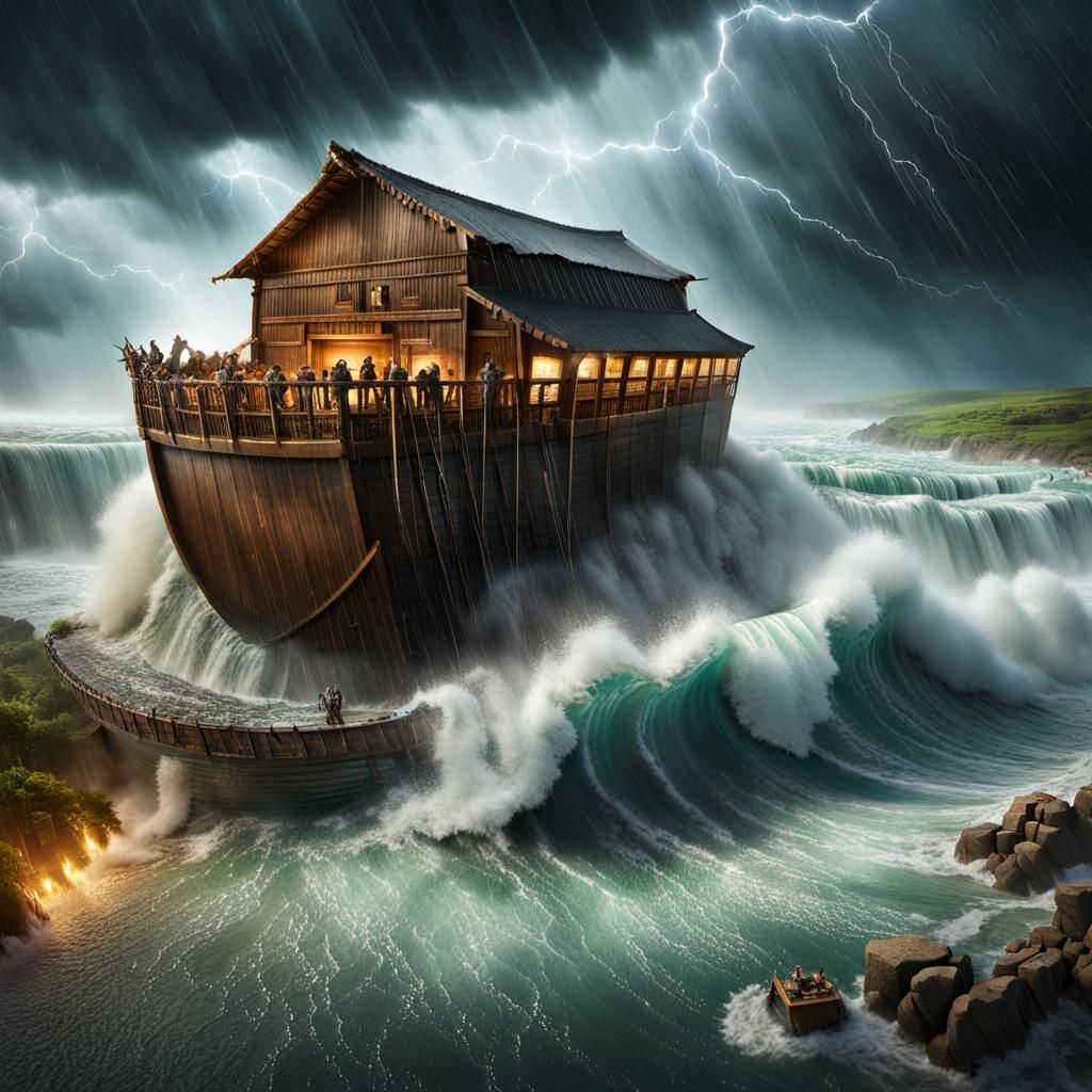 Biblical flood - AI Generated Artwork - NightCafe Creator