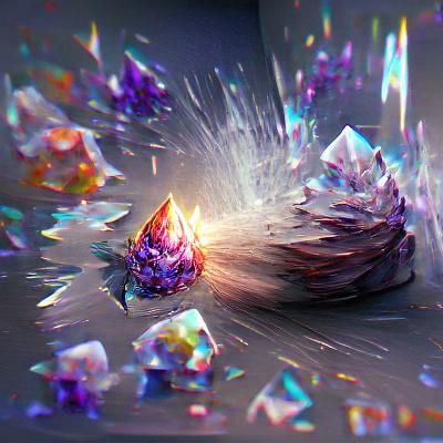 Exploding crystal - AI Generated Artwork - NightCafe Creator
