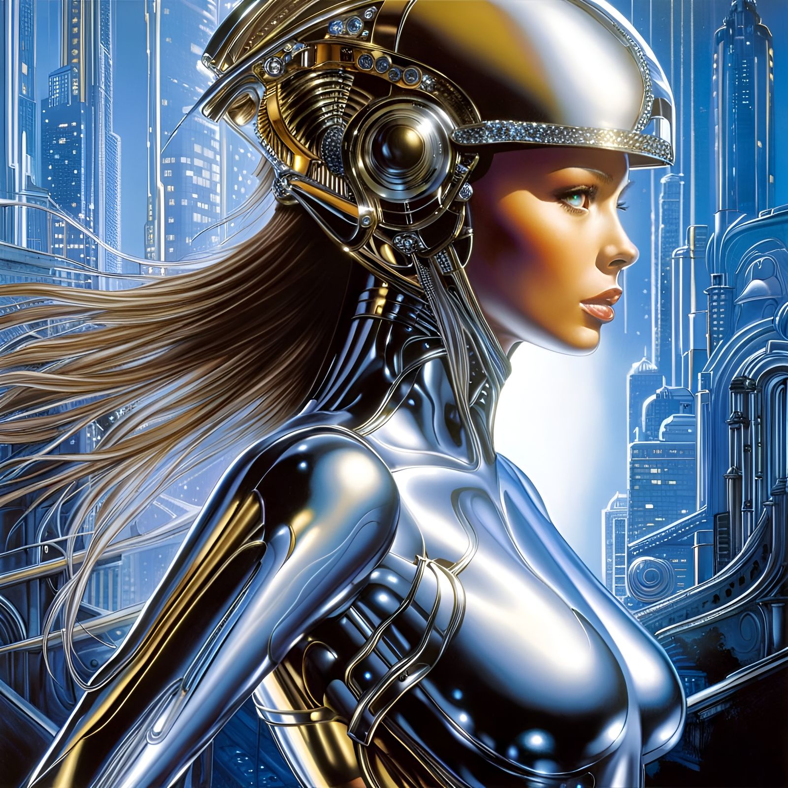 Bionic Cyborg (v. X) - AI Generated Artwork - NightCafe Creator