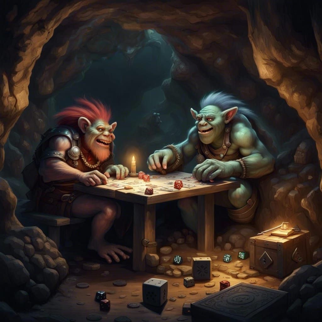 Trolls Playing Dungeons and Dragons 😂 - AI Generated Artwork - NightCafe Creator