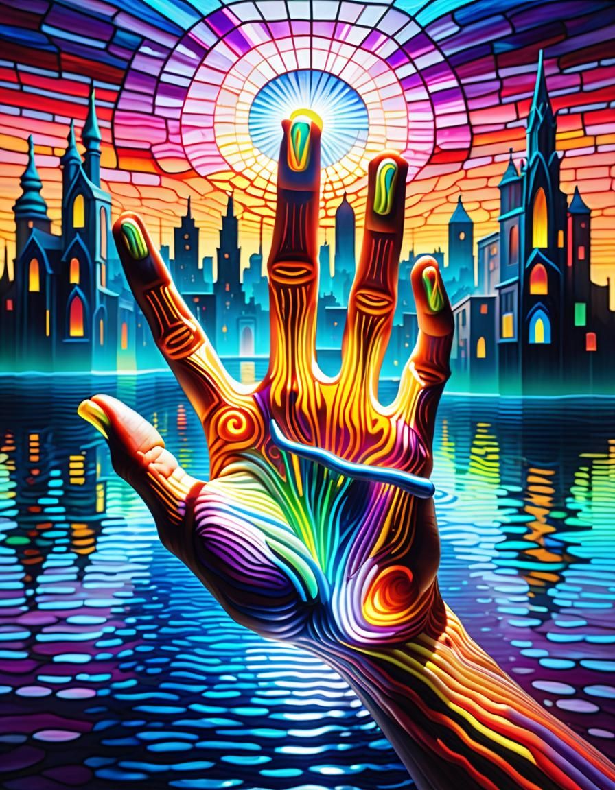 abstract neon art - AI Generated Artwork - NightCafe Creator