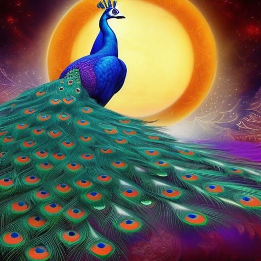 A magical peacock - AI Generated Artwork - NightCafe Creator