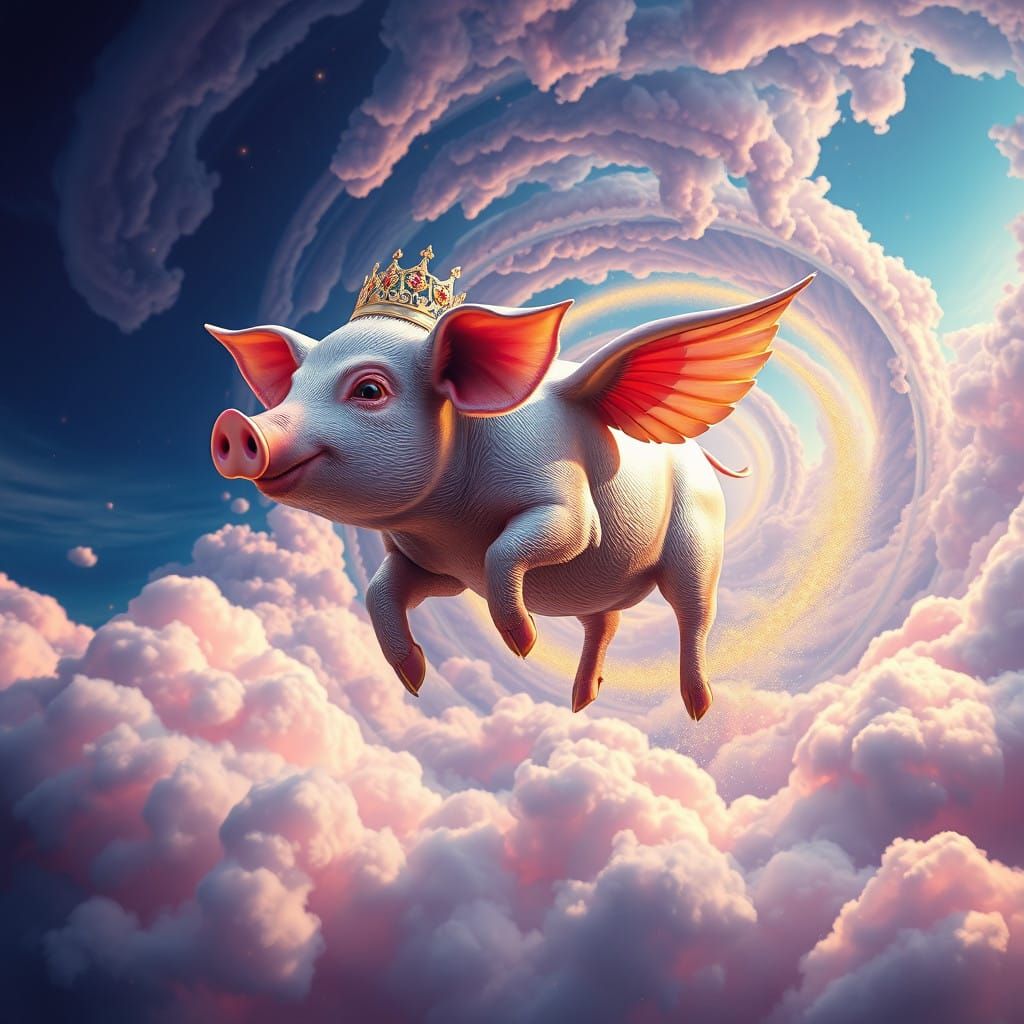 When pigs fly - Mythical Pig in Flight