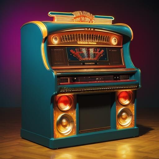 A 1955 Wurlitzer Jukebox. - AI Generated Artwork - NightCafe Creator