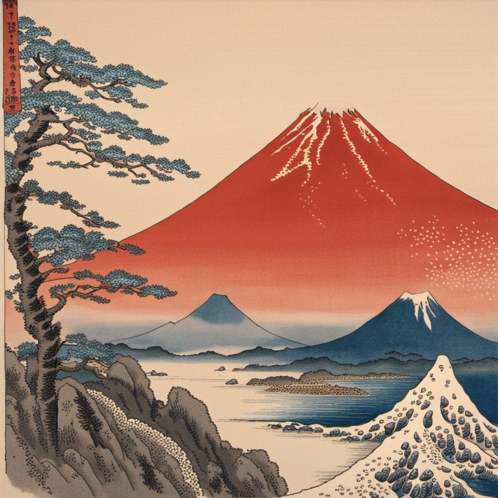 Red Fuji - AI Generated Artwork - NightCafe Creator