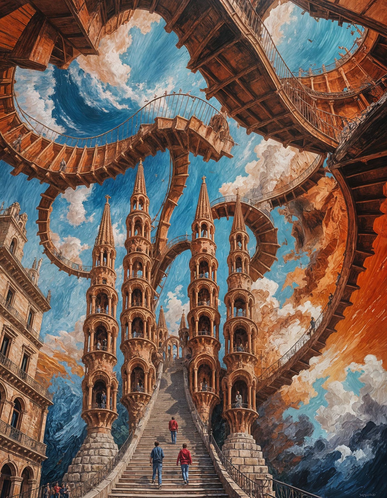 Surreal Stairs - AI Generated Artwork - NightCafe Creator