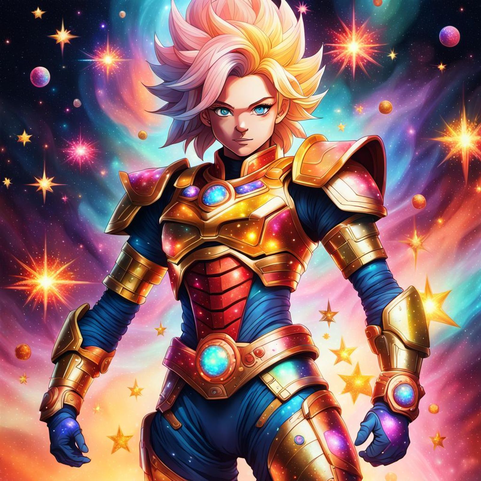Ultimate Super Saiyan Woman - AI Generated Artwork - NightCafe Creator