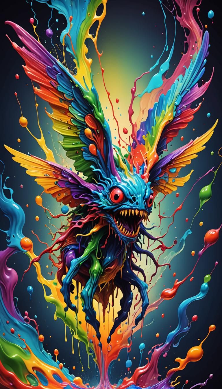 rainbow creature - AI Generated Artwork - NightCafe Creator