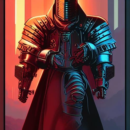 Cyberpunk medieval knight - AI Generated Artwork - NightCafe Creator