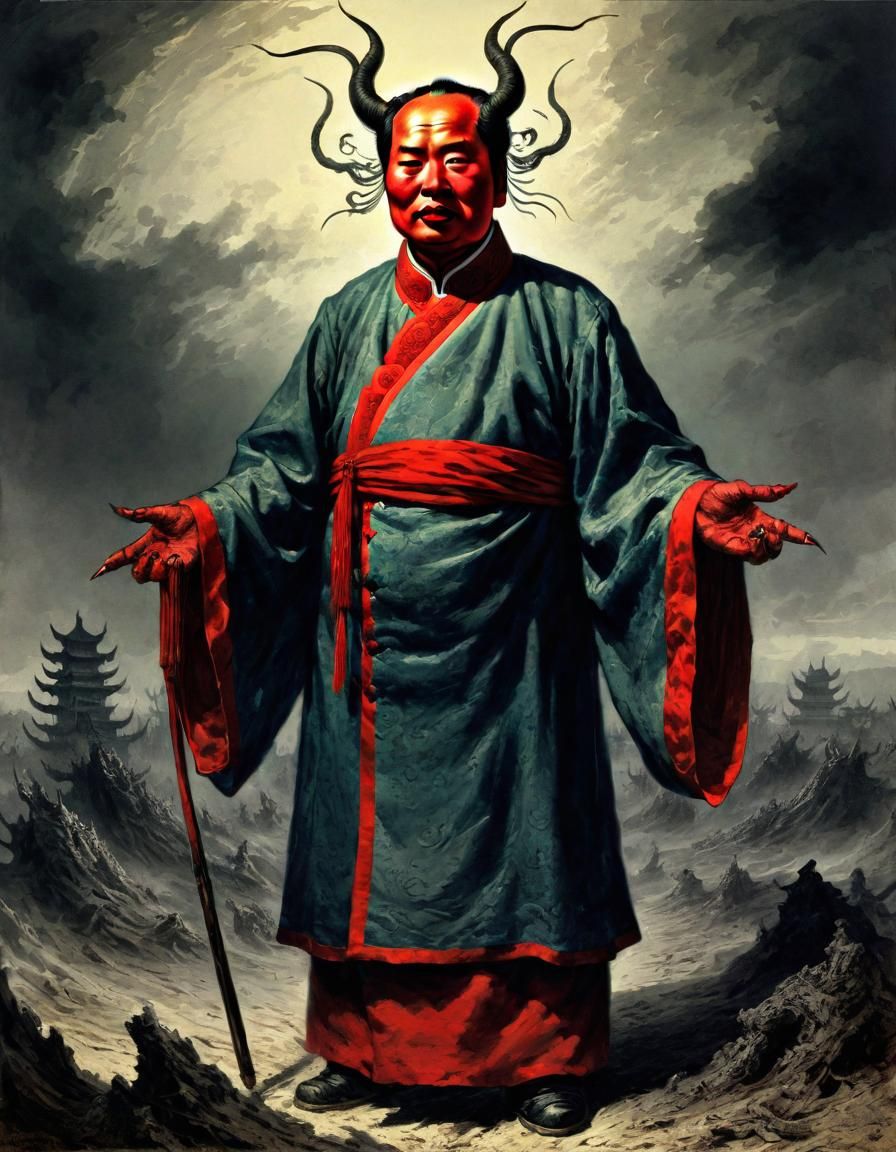 Mao Zedong, The Great Famine Demon - AI Generated Artwork - NightCafe ...