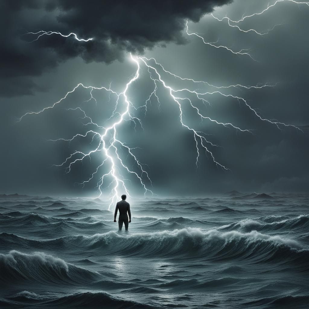 The Monster in the Water Lightning - AI Generated Artwork - NightCafe ...