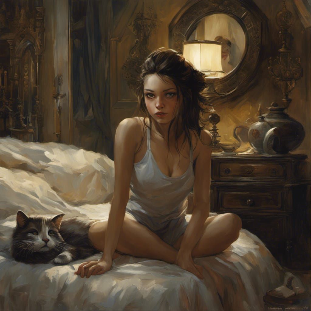 Woman and Friend - AI Generated Artwork - NightCafe Creator