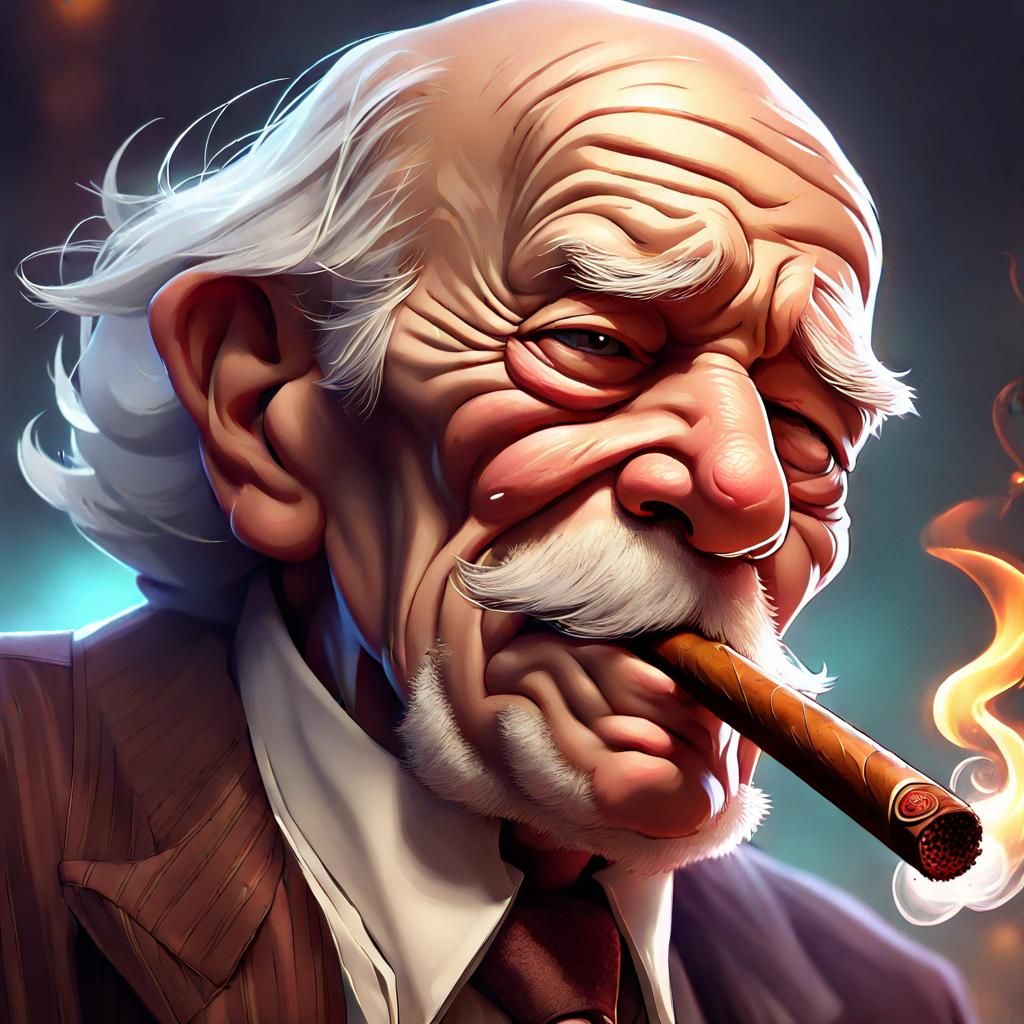 Enjoying a Cigar - AI Generated Artwork - NightCafe Creator