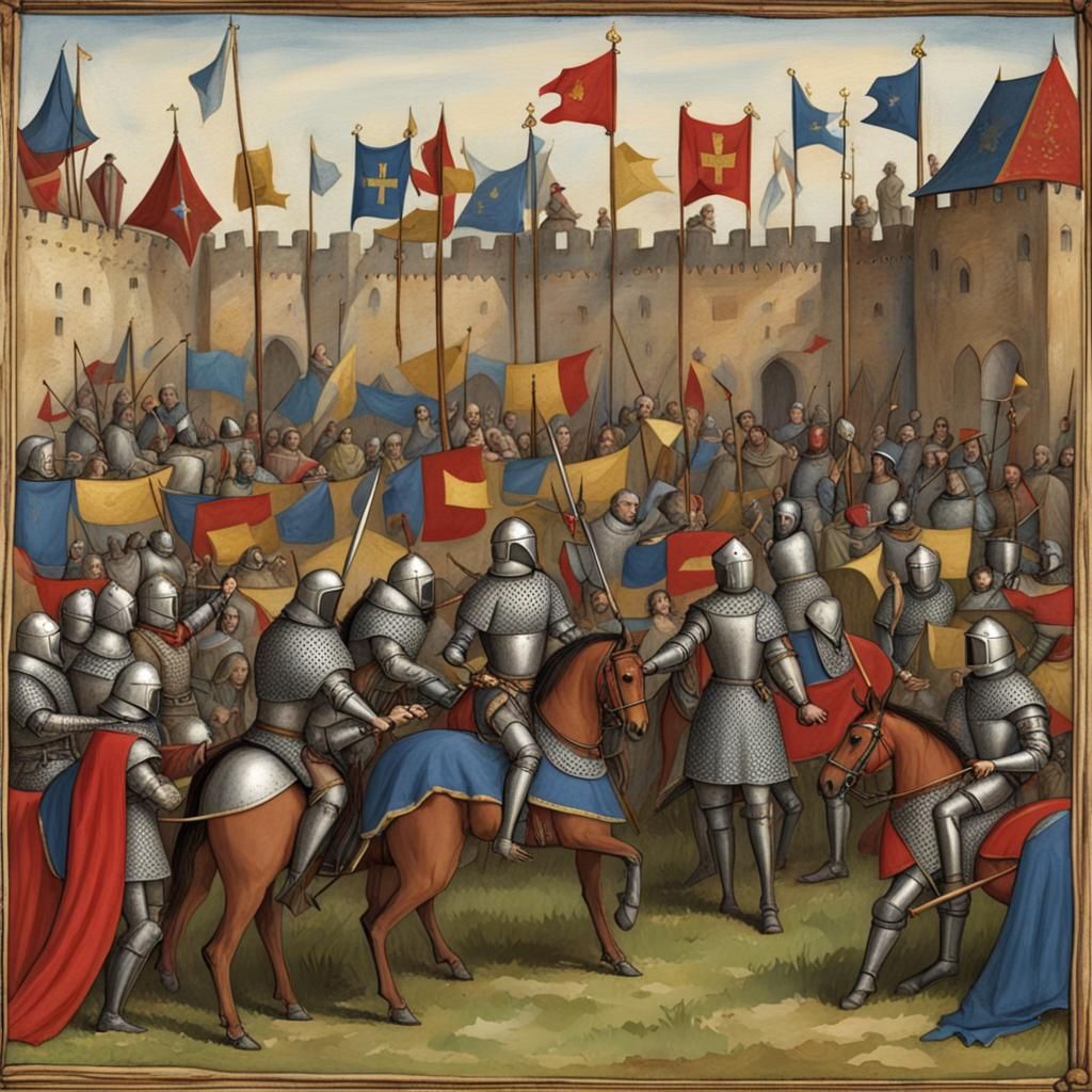 Medieval awards ceremony for jousting - AI Generated Artwork ...