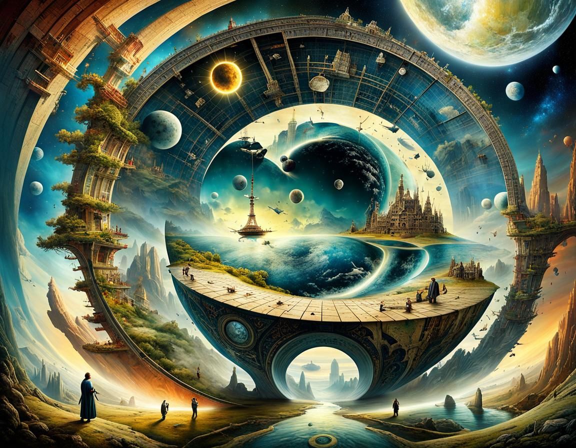 Impossible epic surreal Distorted unbalanced reality - AI Generated ...