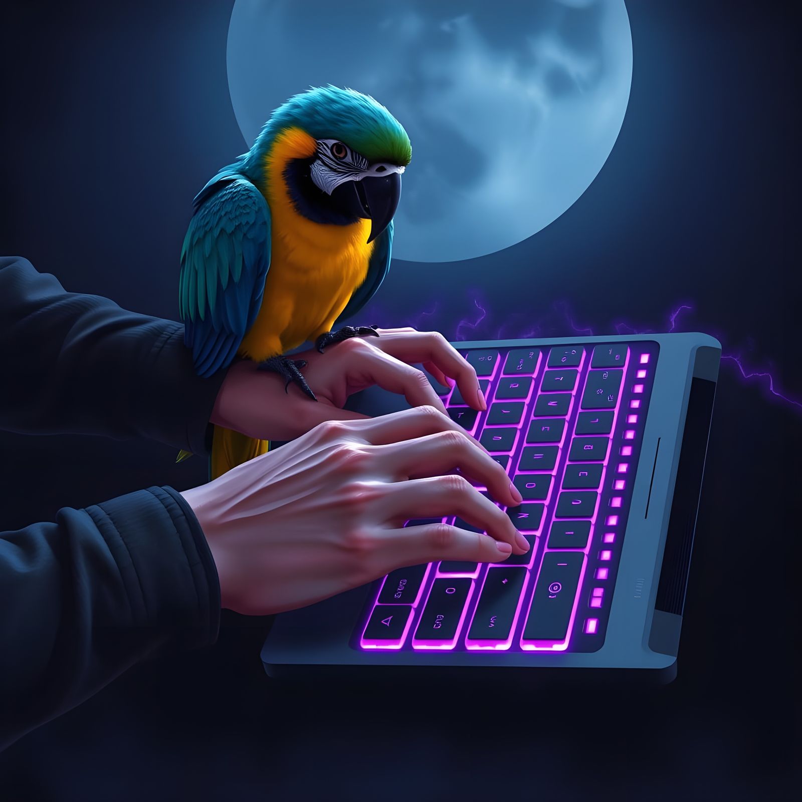 Trying to get work done but your parrot has other ideas 😍😎😍