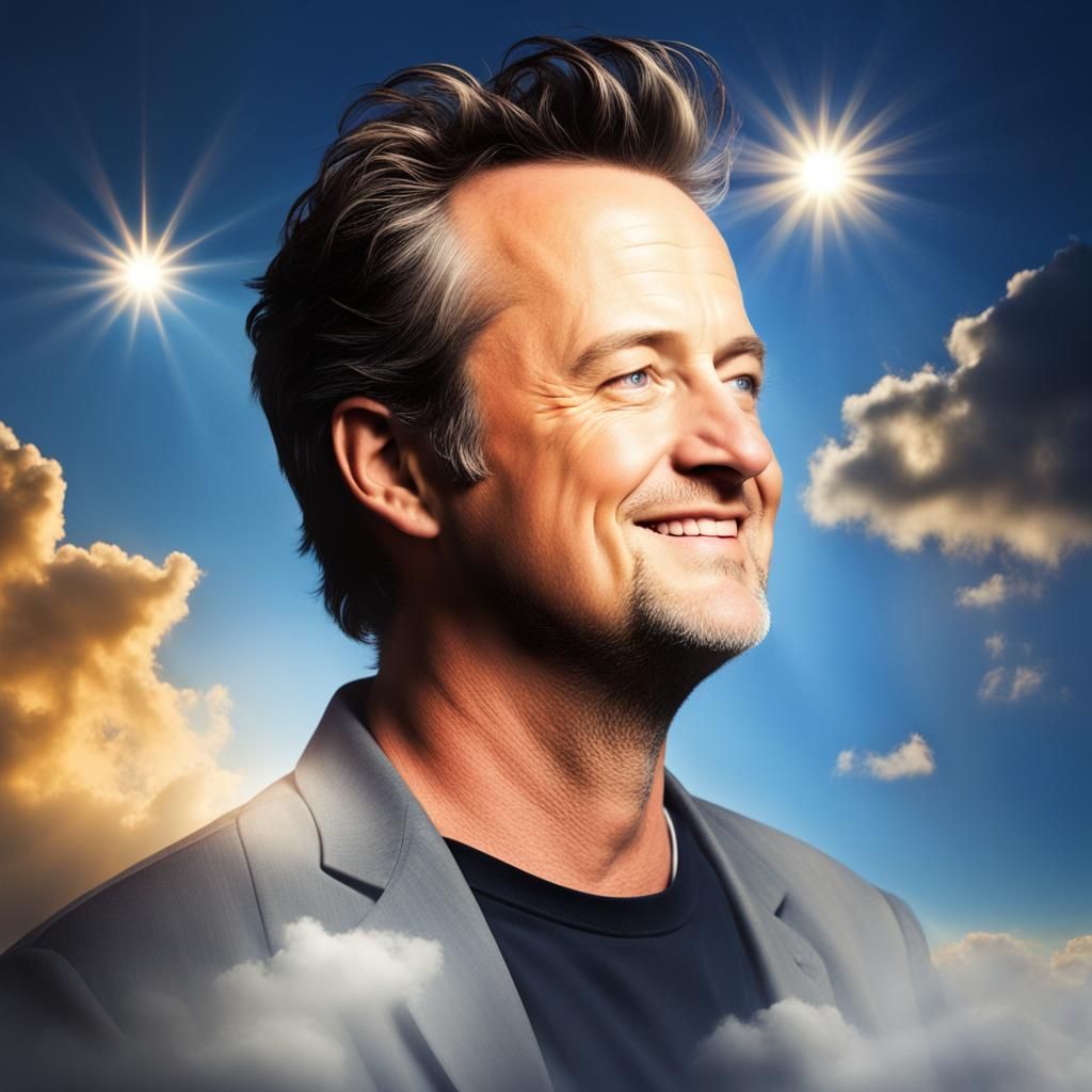 Matthew Perry heavenly sunshine beams divine bright soft focus holy in ...