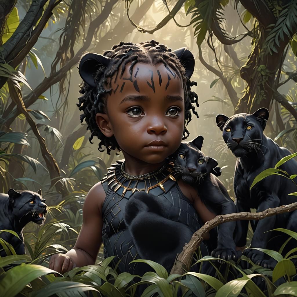 The Little Panther Girl. - AI Generated Artwork - NightCafe Creator