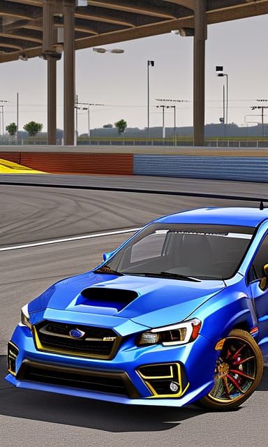 Napa themed Subaru WRX on a speedway - AI Generated Artwork - NightCafe ...
