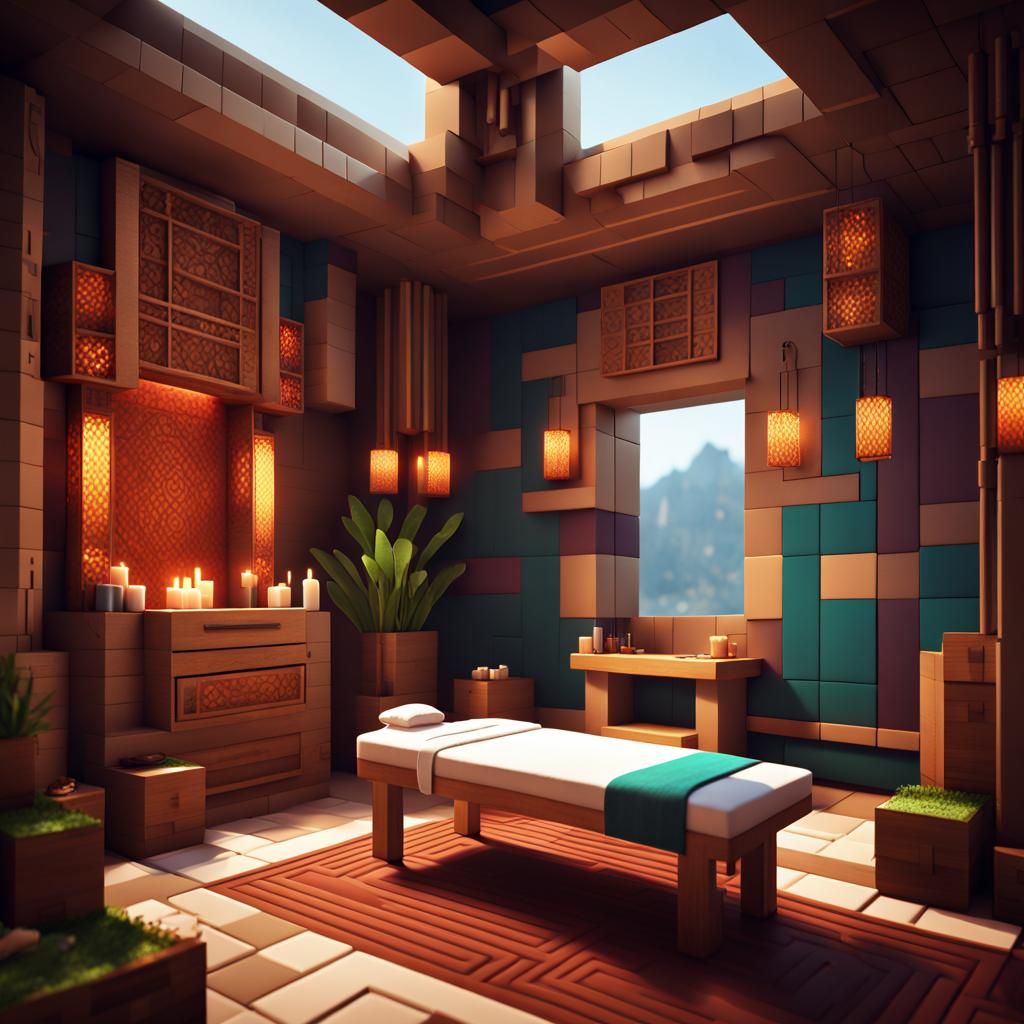 Massage room Minecraft - AI Generated Artwork - NightCafe Creator