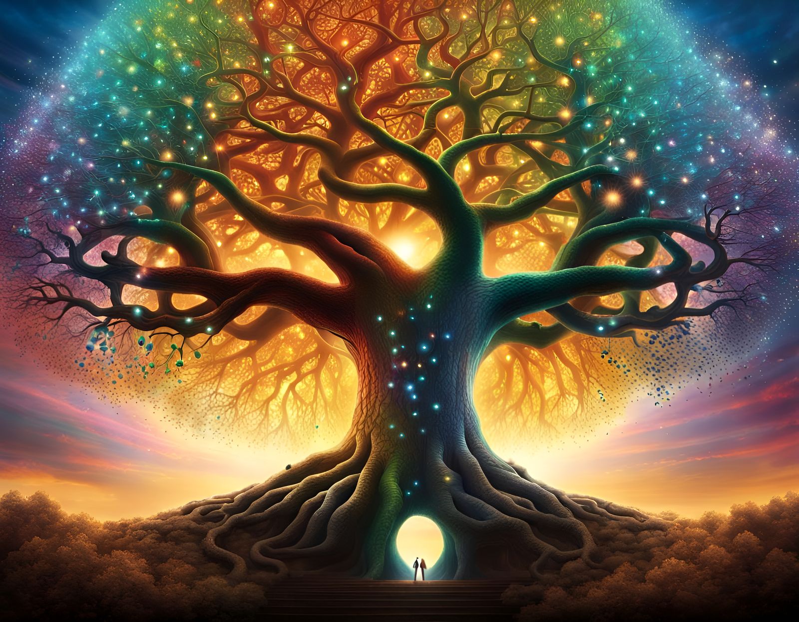 The Tree of Life vs The Tree of Knowledge - AI Generated Artwork ...